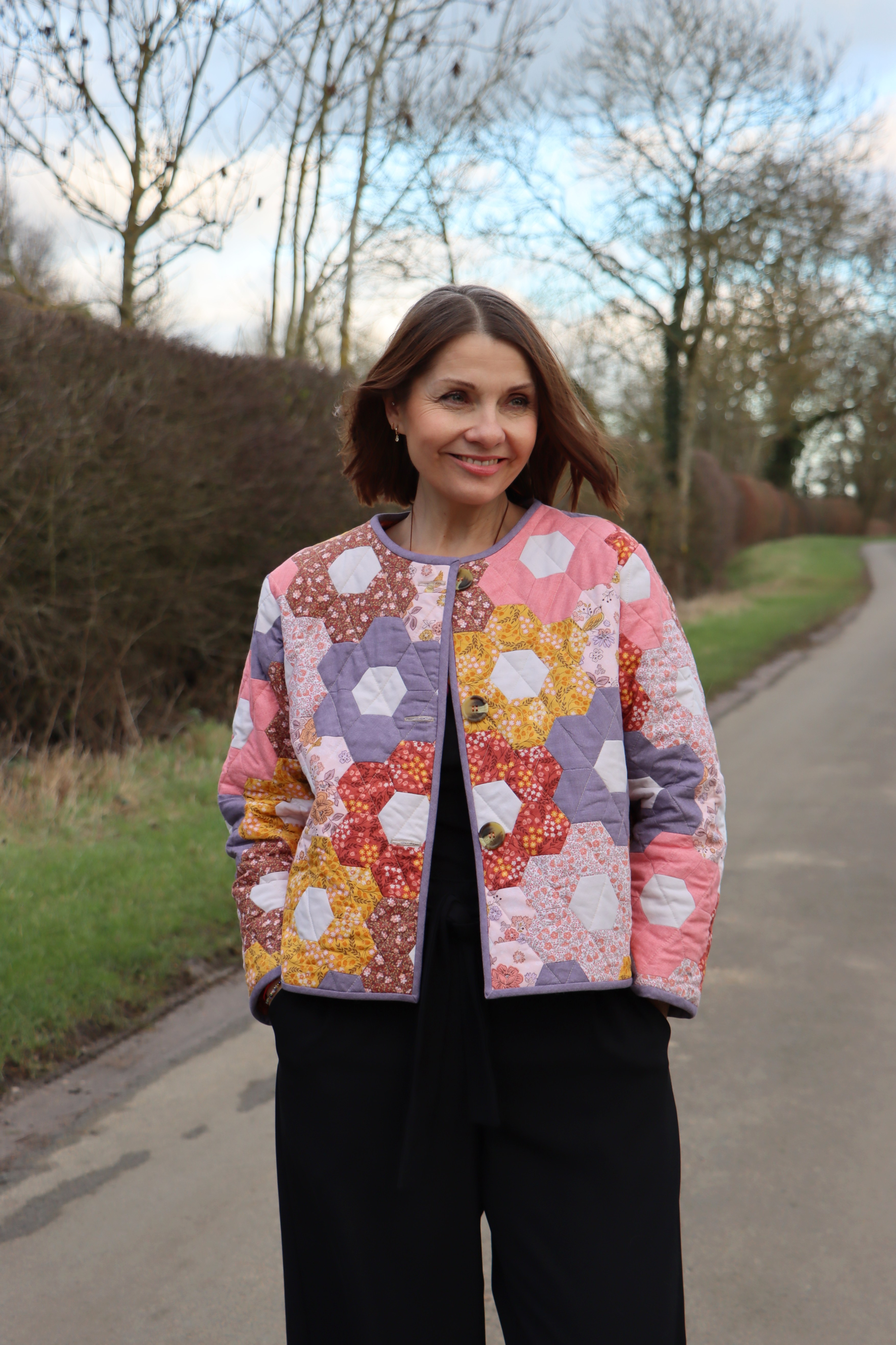 A Patchwork Tamarack Jacket from Grainline Studios - Sew Dainty