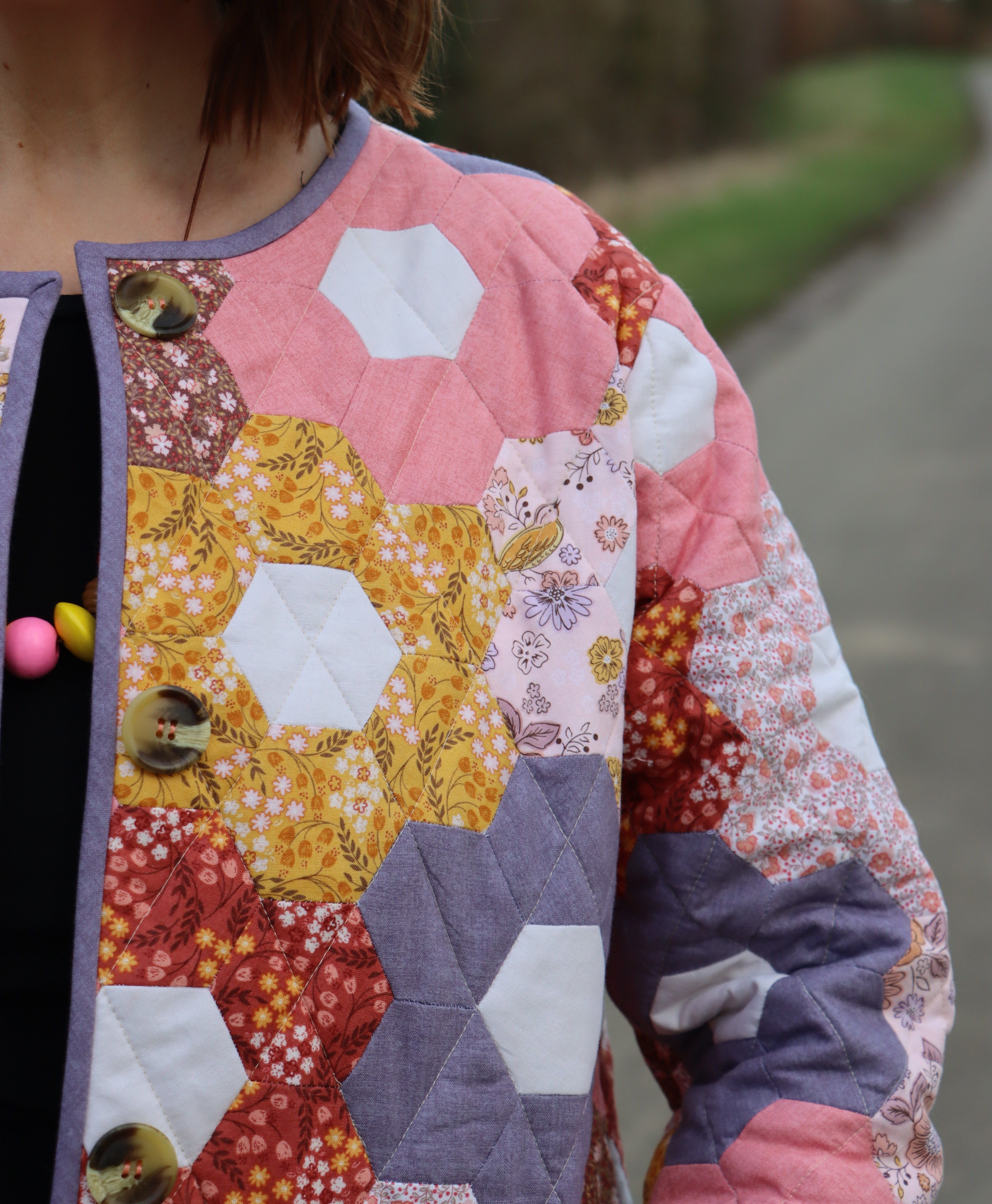 A Patchwork Tamarack Jacket from Grainline Studios - Sew Dainty