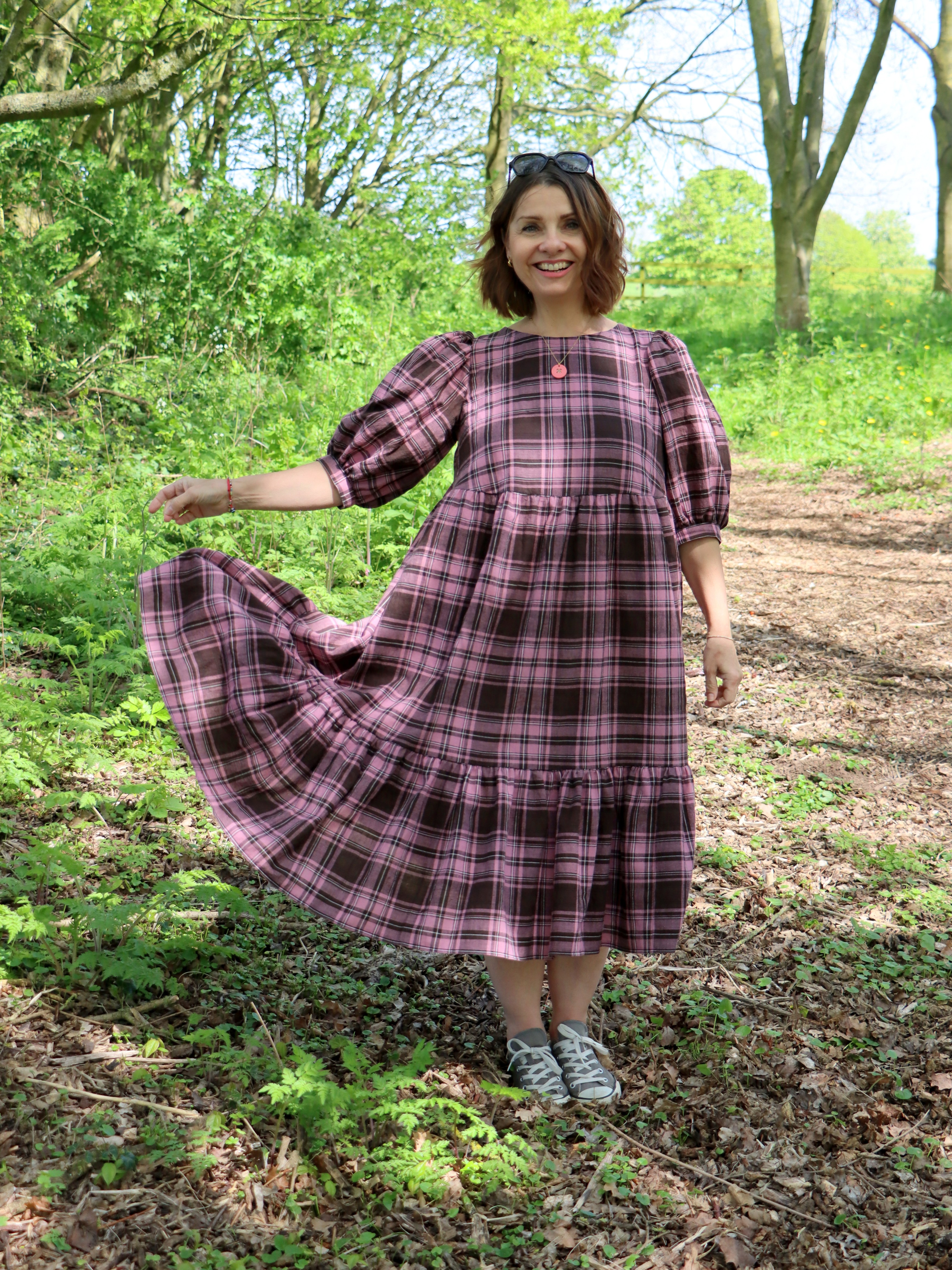 A Cosy Checked Everyday Dress. - Sew Dainty
